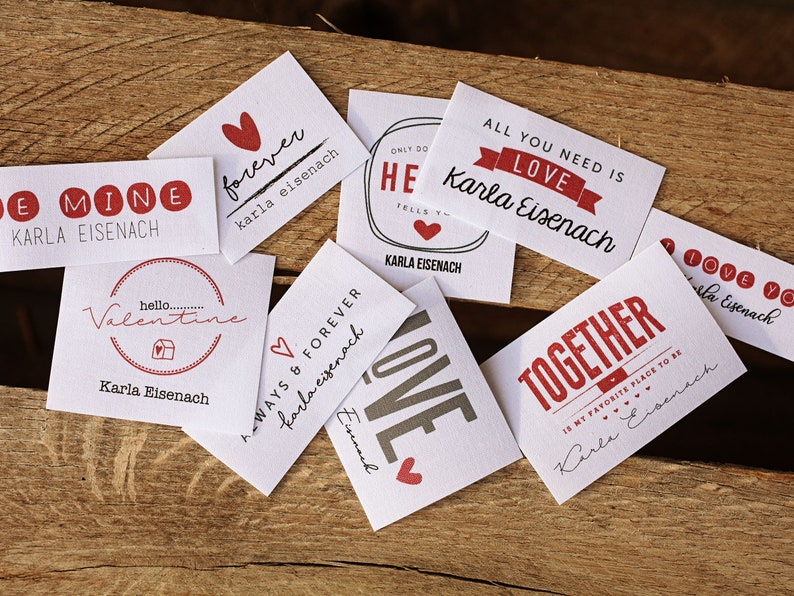 Valentine Love Labels (customizable) - NEW! - Etsy