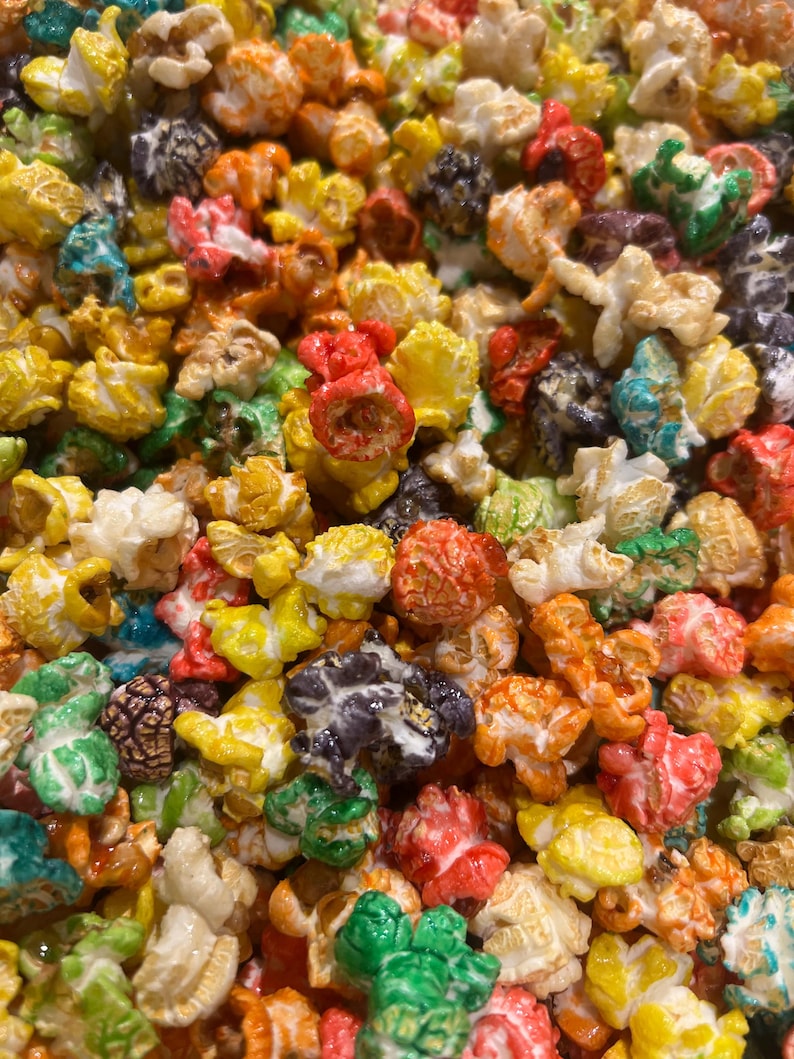 Rainbow Popcorn - Sweet & Salty Colored Kettle Corn, Custom Color ...