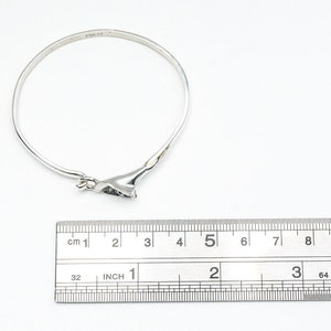 Lily Bangle, Lily of the Valley Silver Bracelet, Peace Bangle, Floral ...