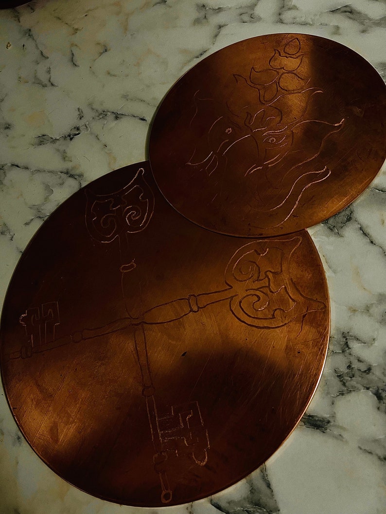 Custom Engraved Magical Copper Discs | Round Discs | Seals of Solomon ...