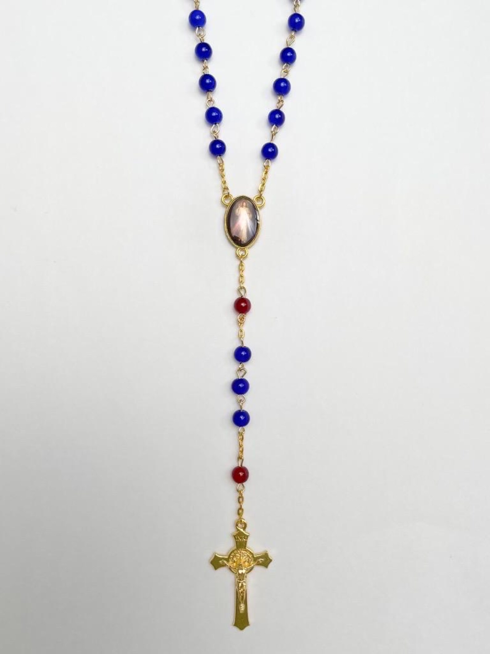 Blue Divine Mercy Rosary - Etsy