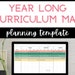 Curriculum Map Template Editable Curriculum Map for Yearly Planning - Etsy