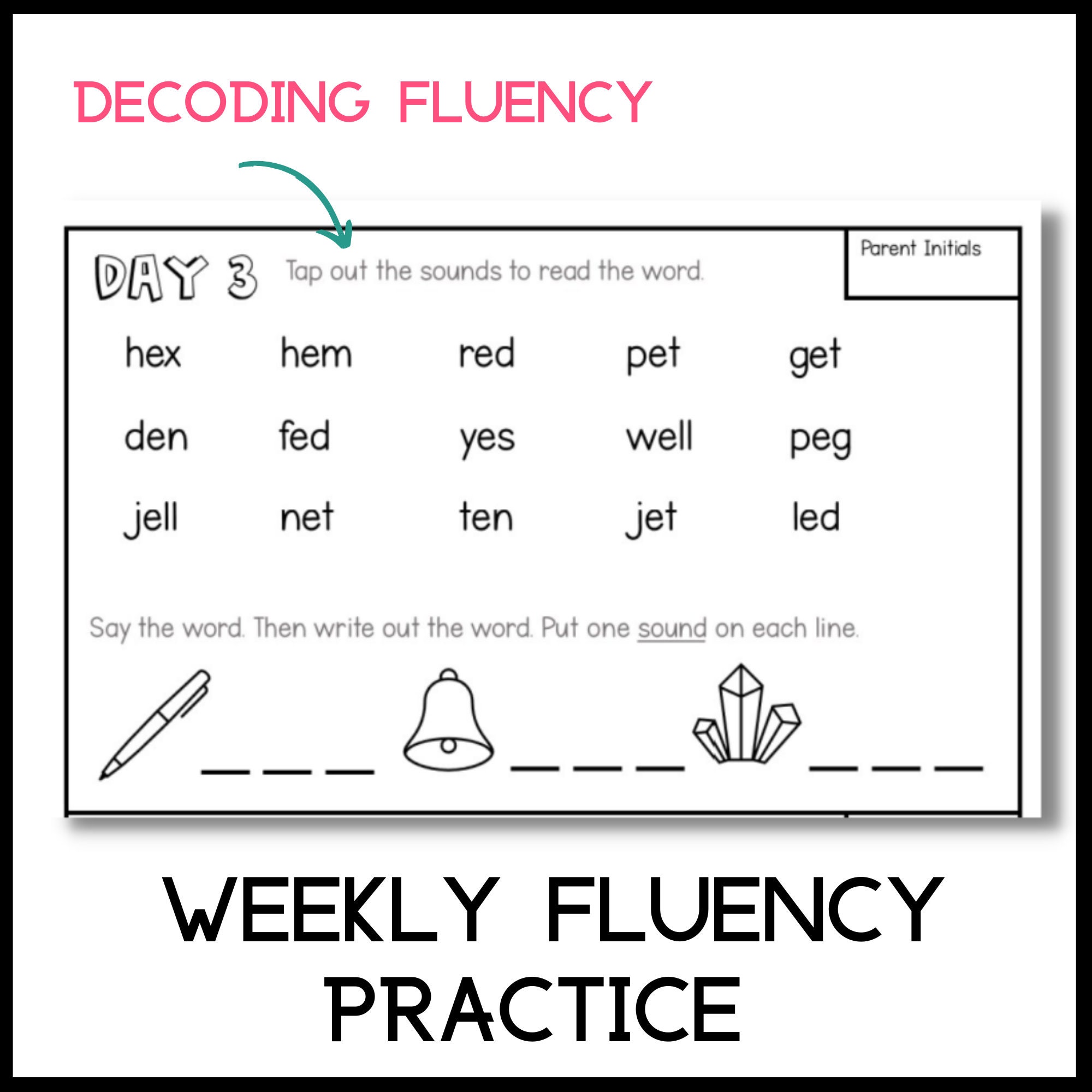 CVC Words and Digraphs Phonics Worksheets for Beginning Readers ...