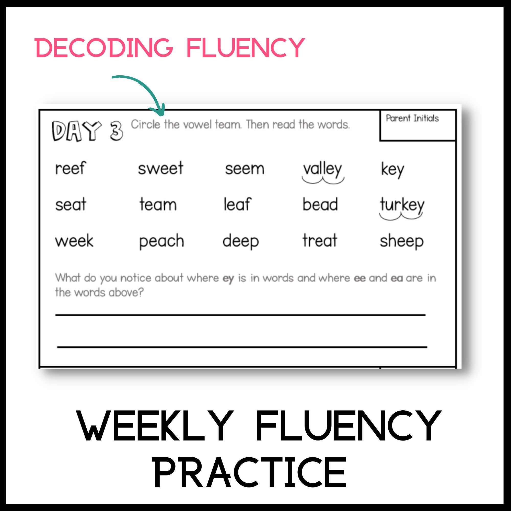 Six Types of Syllables Phonics Worksheet Vowel Teams Reading Worksheet ...