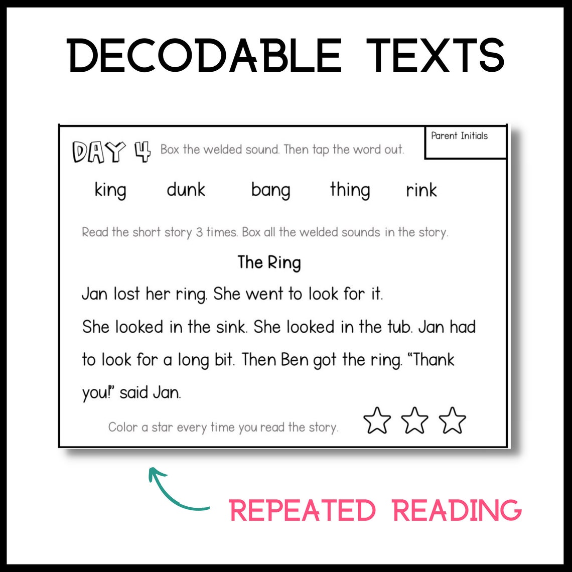 Phonics Worksheet Decoding Welded Sounds Decodable Text Homeschool ...
