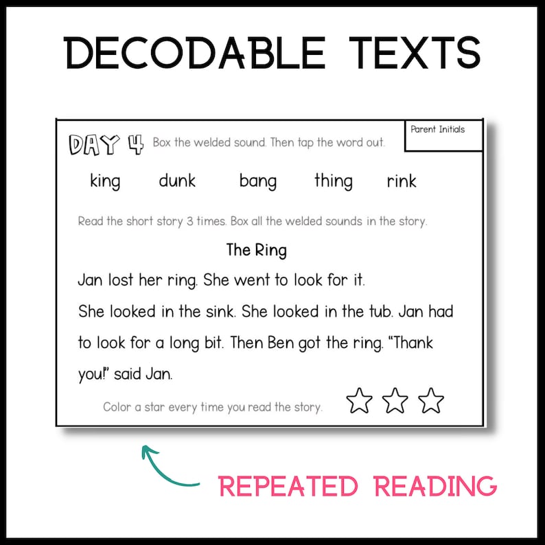 Phonics Worksheet Decoding Welded Sounds Decodable Text Homeschool ...