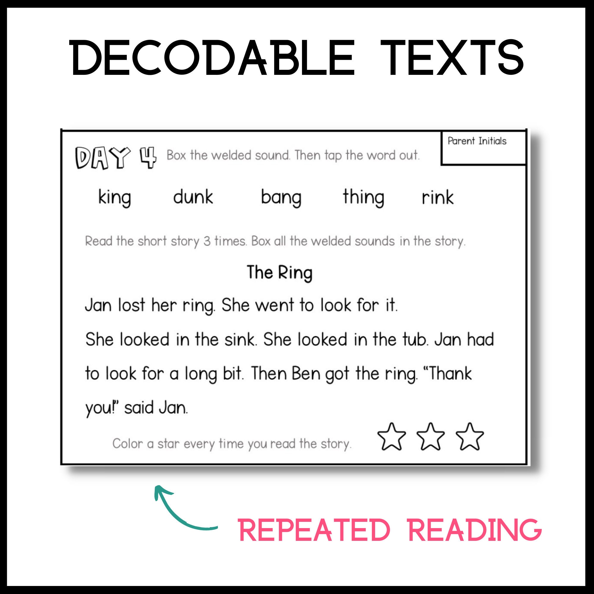 Phonics Worksheet Decoding Welded Sounds Decodable Text Homeschool ...