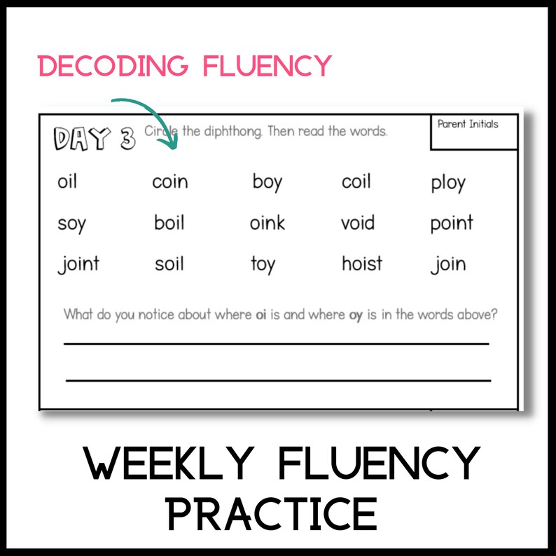 Six Types of Syllables Phonics Worksheet Long Vowels Diphthongs Reading ...