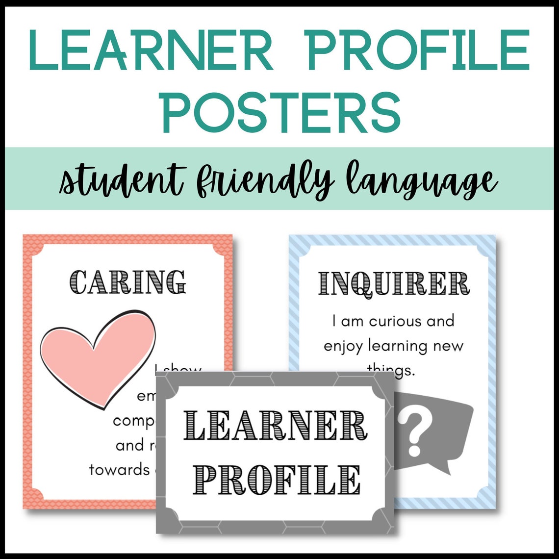 IB Learner Profile Posters PYP Classroom IB Pyp Posters - Etsy