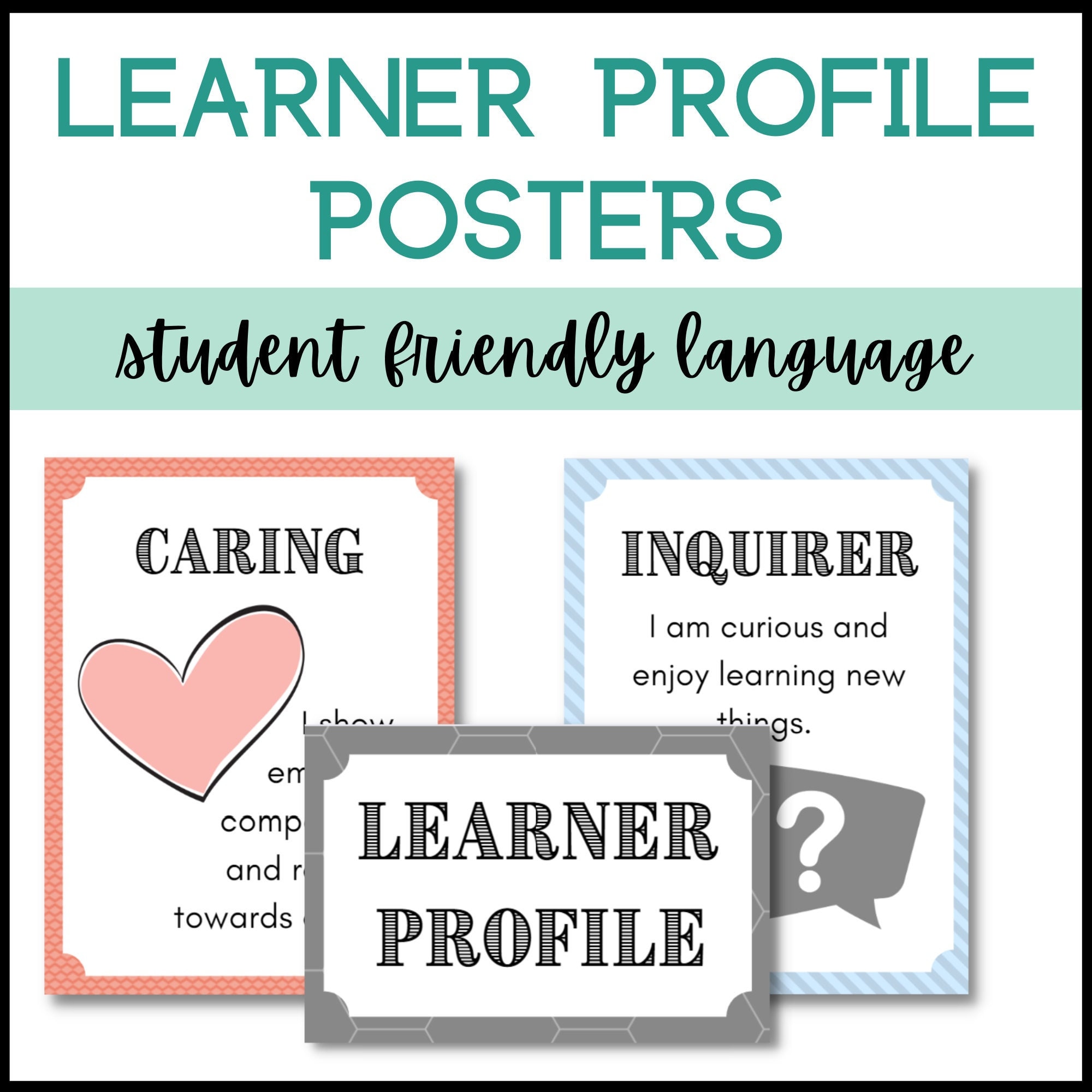 IB Learner Profile Posters PYP Classroom IB Pyp Posters - Etsy