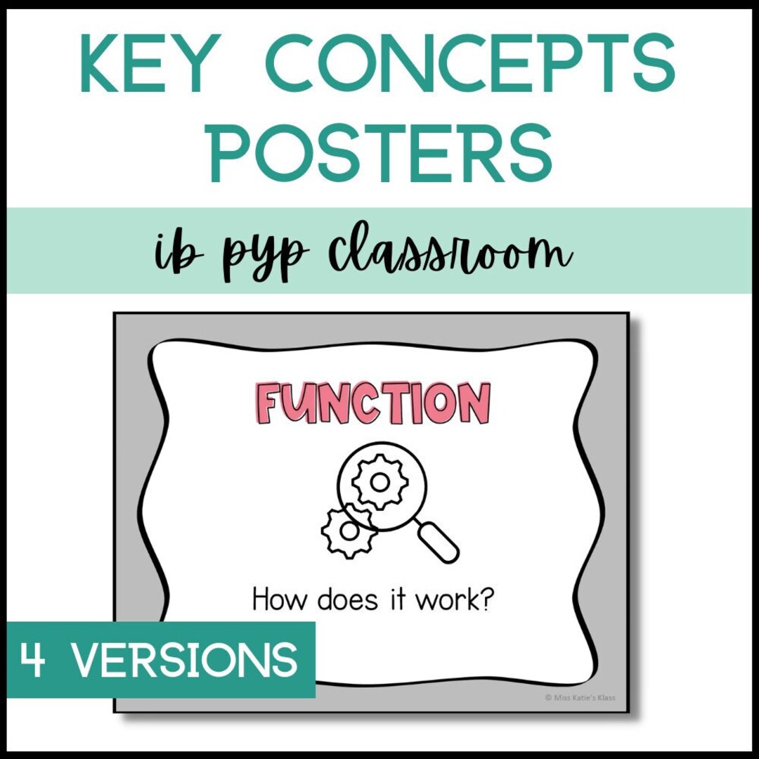IB PYP Posters for Key Concepts Posters for Primary Years Programme ...
