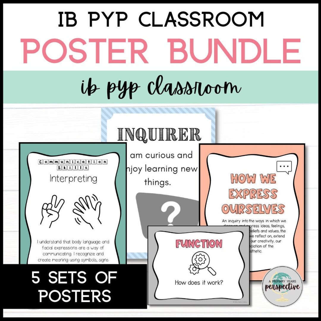 IB PYP Classroom Posters IB Learner Profile Posters Key Concept Posters ...