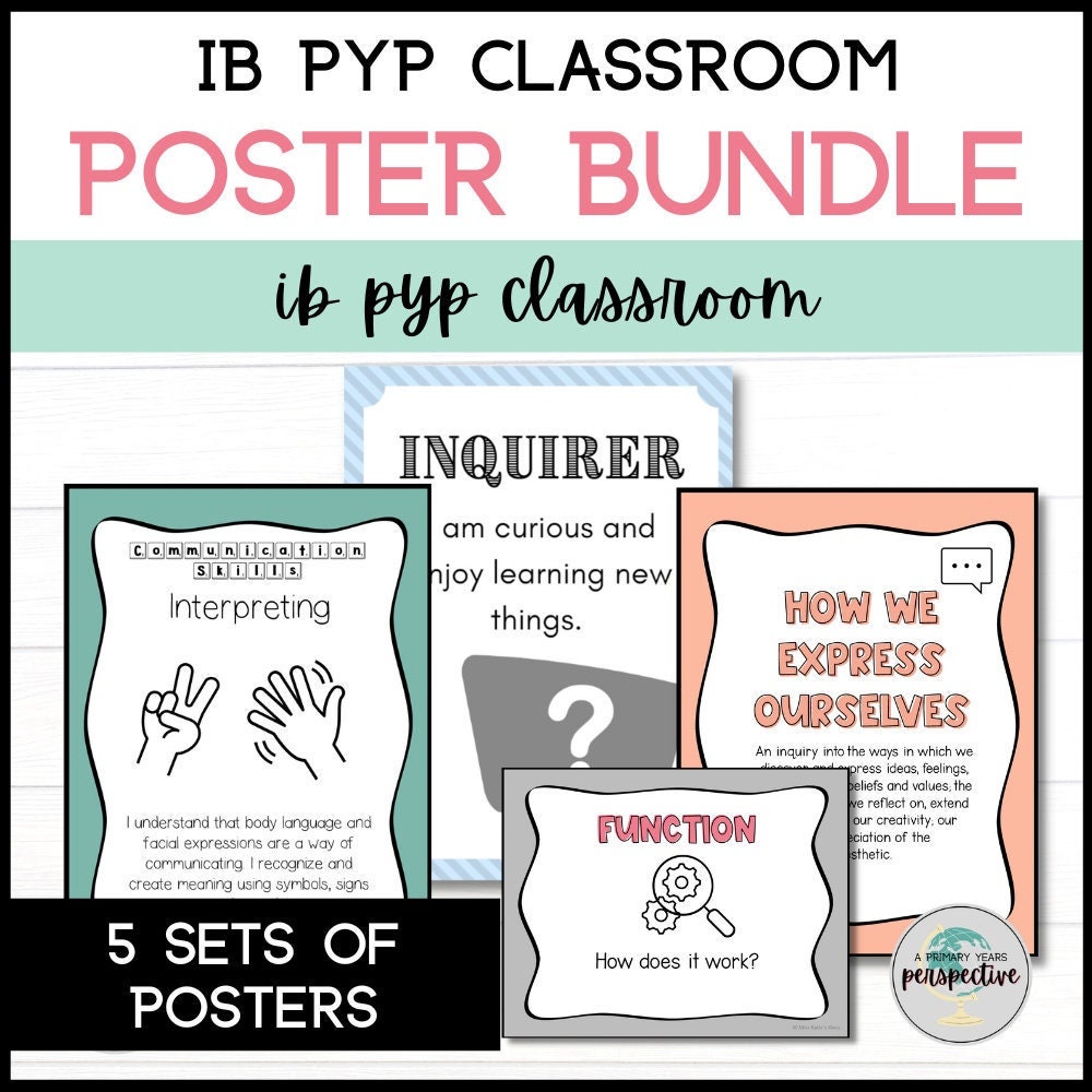 IB PYP Classroom Posters IB Learner Profile Posters Key Concept Posters ...