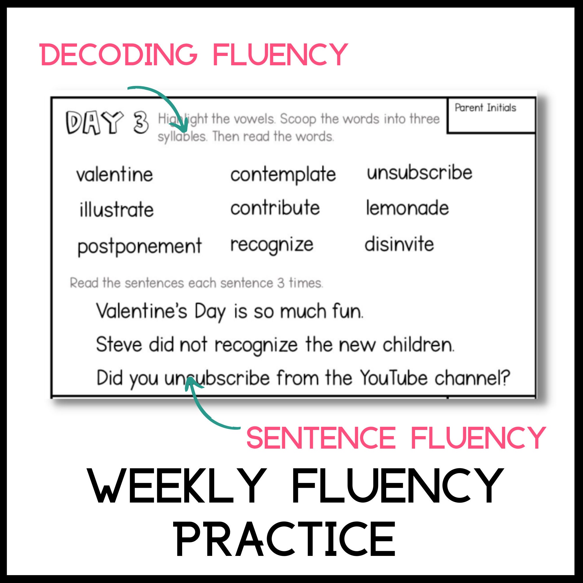 Phonics Worksheet Multisyllable Words With Silent E Words VCE Words ...