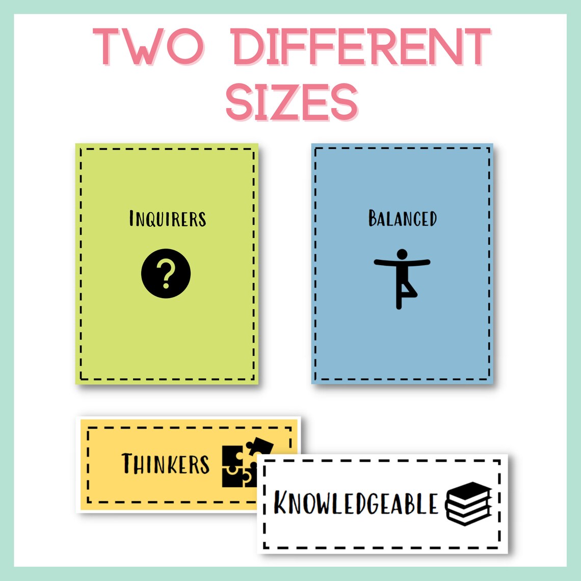 IB PYP Classroom Posters IB Learner Profile Posters Learner Profile ...