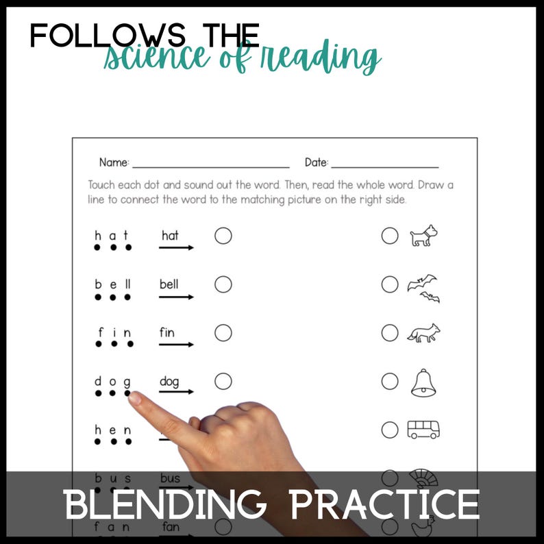 CVC Words With Short Vowel Digraphs and Blends Worksheets | Independent ...