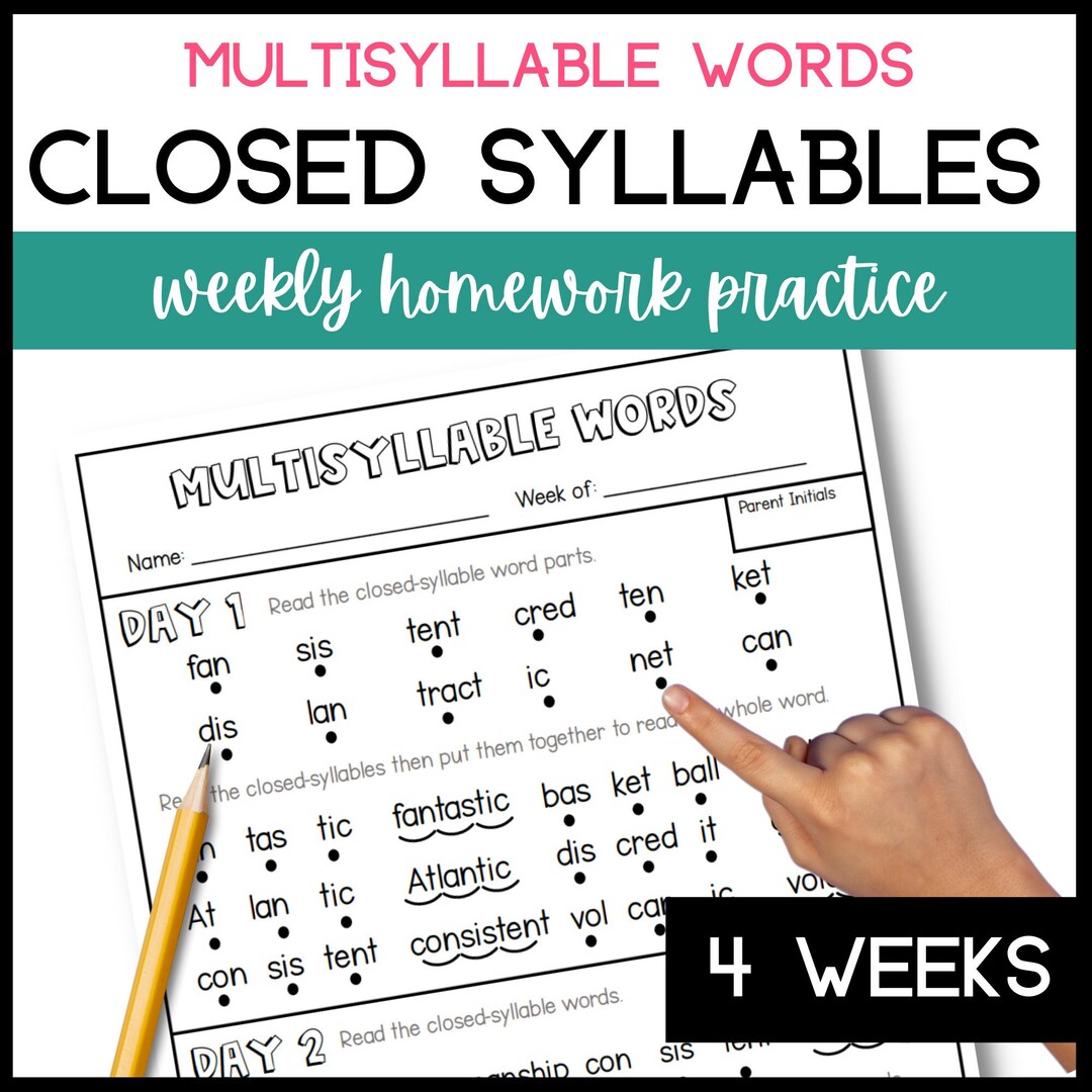 Phonics Worksheet Multisyllable Words Decodable Text Homeschool ...