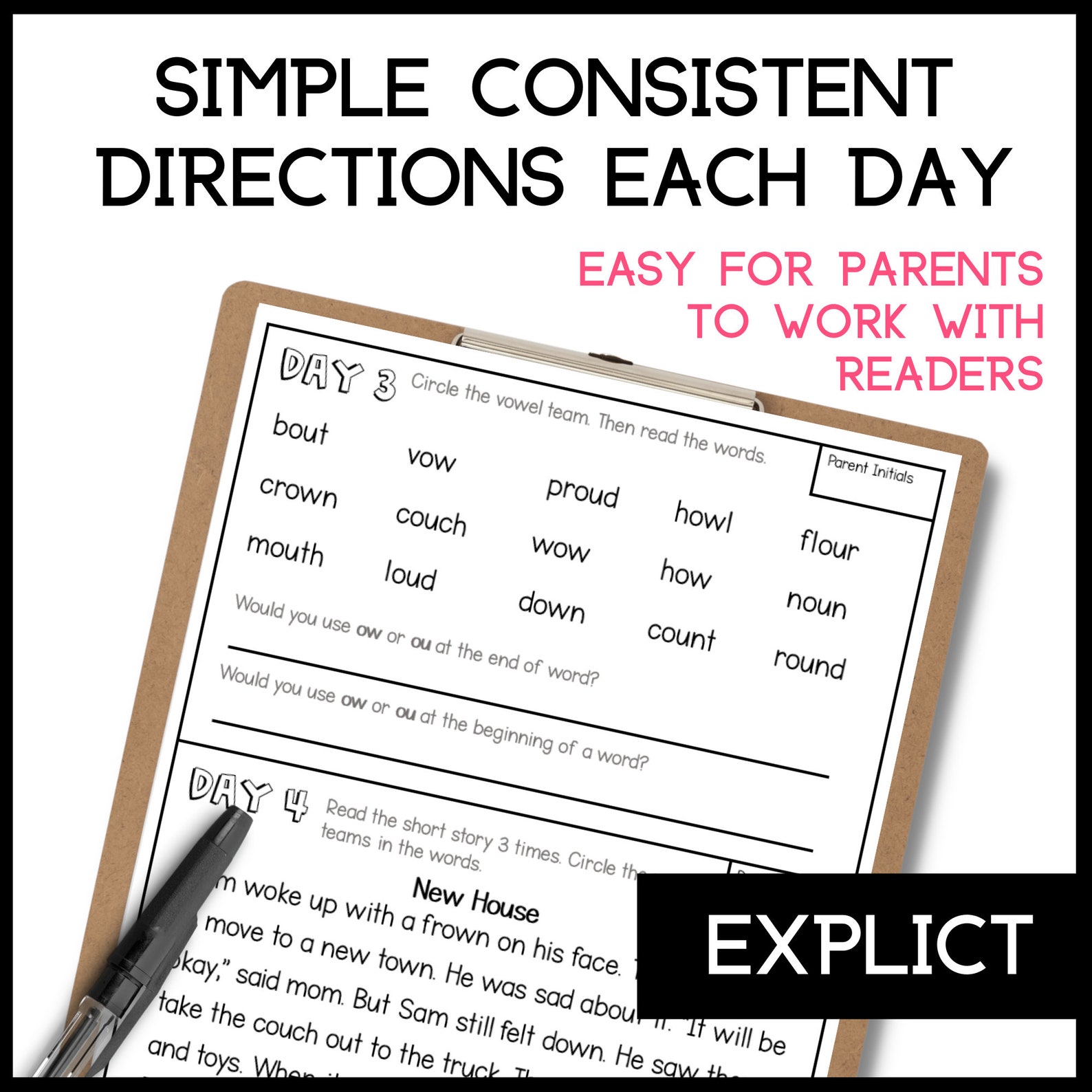 Six Types of Syllables Phonics Worksheet Long Vowels Diphthongs Reading ...