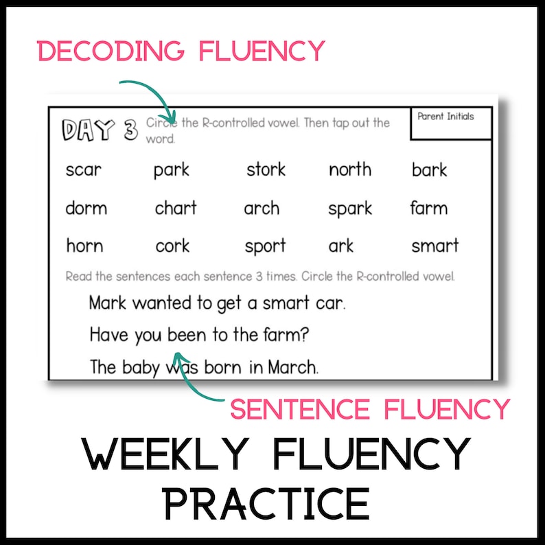 Phonics Worksheet R Controlled Vowel Words Reading Worksheet for 2nd ...