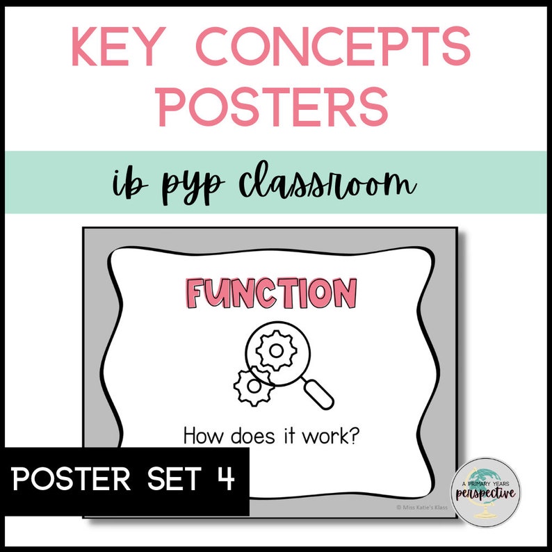IB PYP Classroom Posters IB Learner Profile Posters Key Concept Posters ...