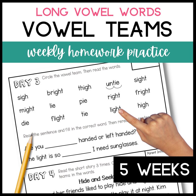 Six Types of Syllables Phonics Worksheet Vowel Teams Reading Worksheet ...