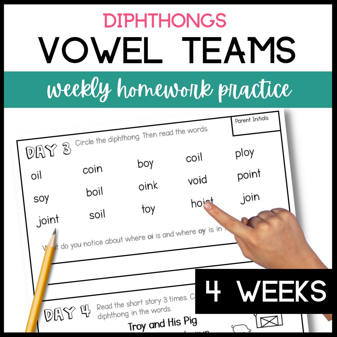 Six Types of Syllables Phonics Worksheet Long Vowels Diphthongs Reading ...