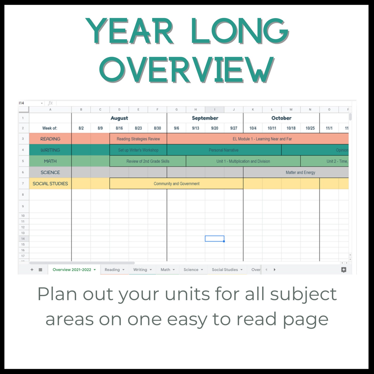 Curriculum Map Template Editable Curriculum Map for Yearly Planning - Etsy