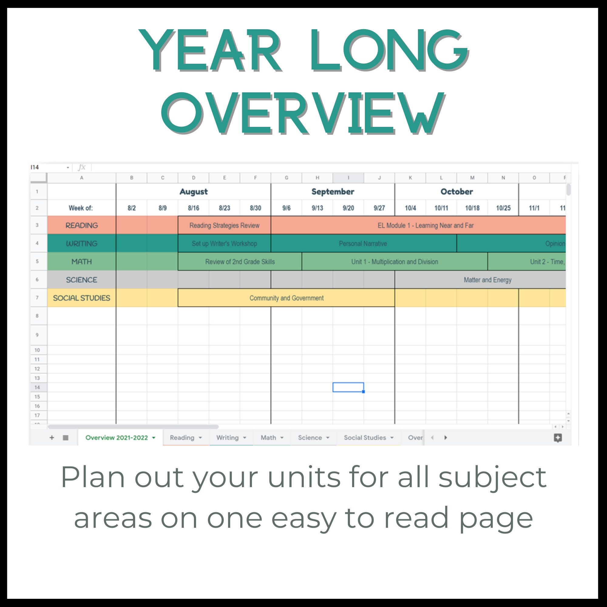 Curriculum Map Template Editable Curriculum Map for Yearly Planning - Etsy