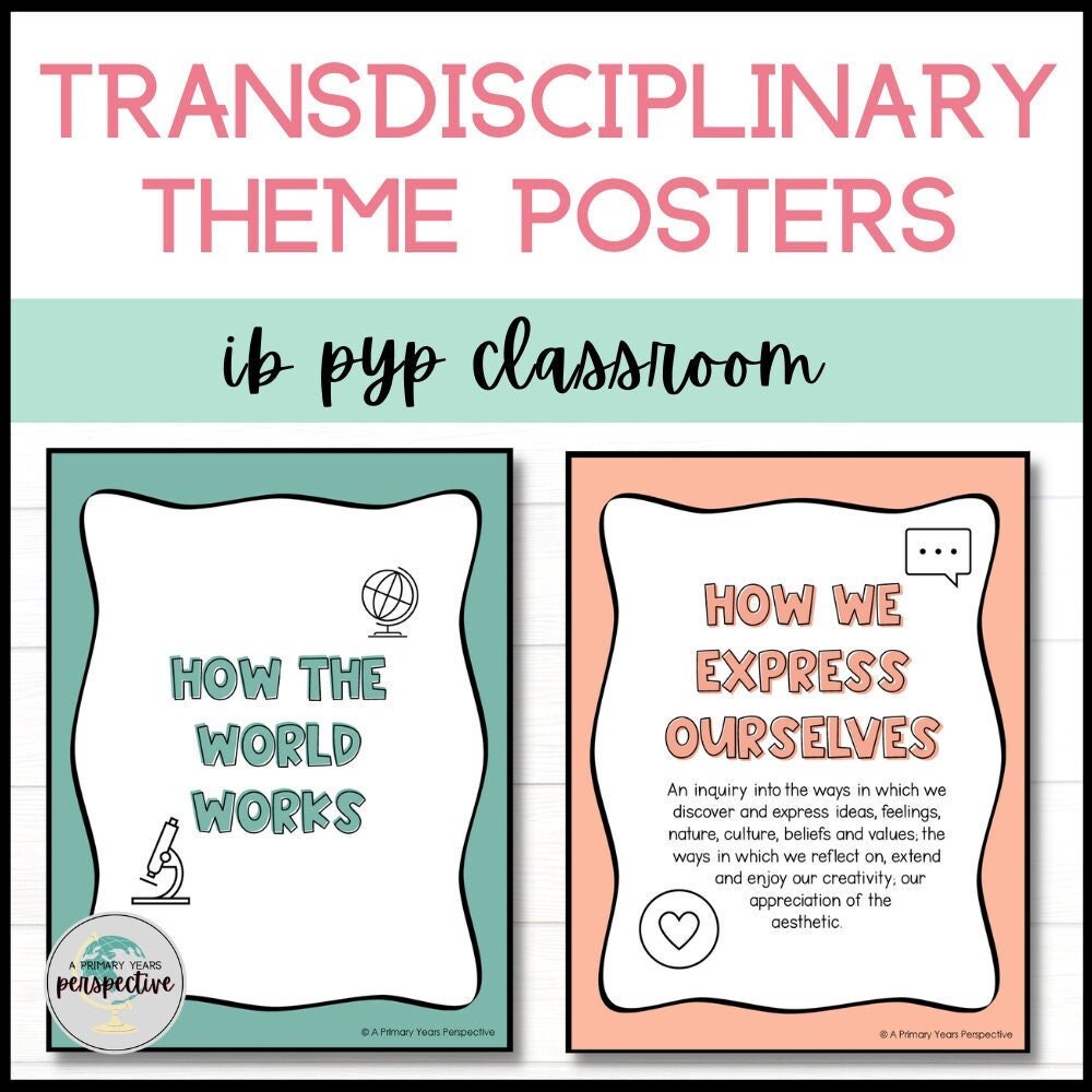 IB PYP Posters for Transdisciplinary Themes Posters for Primary Years ...