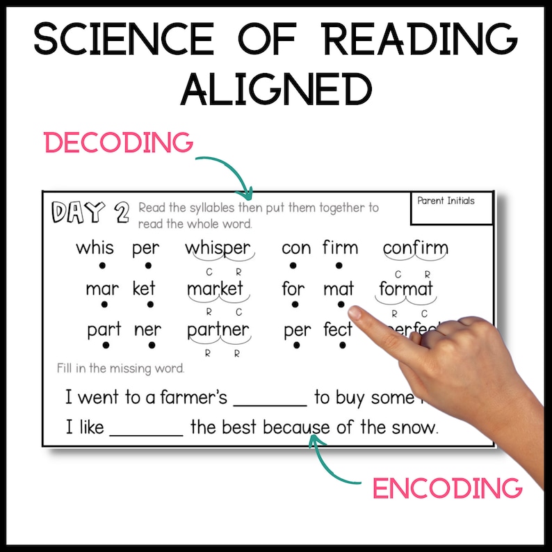 Phonics Worksheet R Controlled Vowel Multisyllable Words Reading ...
