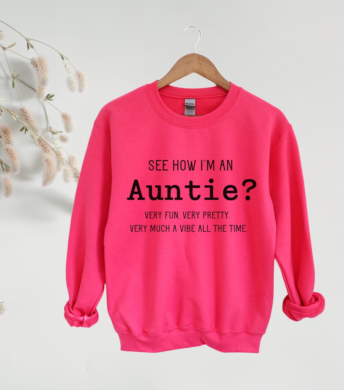 Funny Auntie Sweatshirt: Demure Crewneck Sweater, New Aunt Gift - Etsy