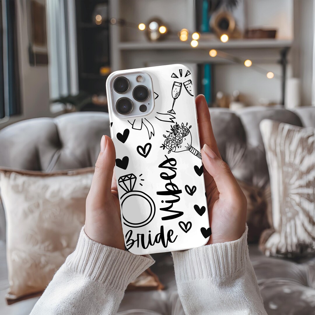 Bride 2025 iPhone Case: Doodle Wedding Icons, Engagement Gift - Etsy