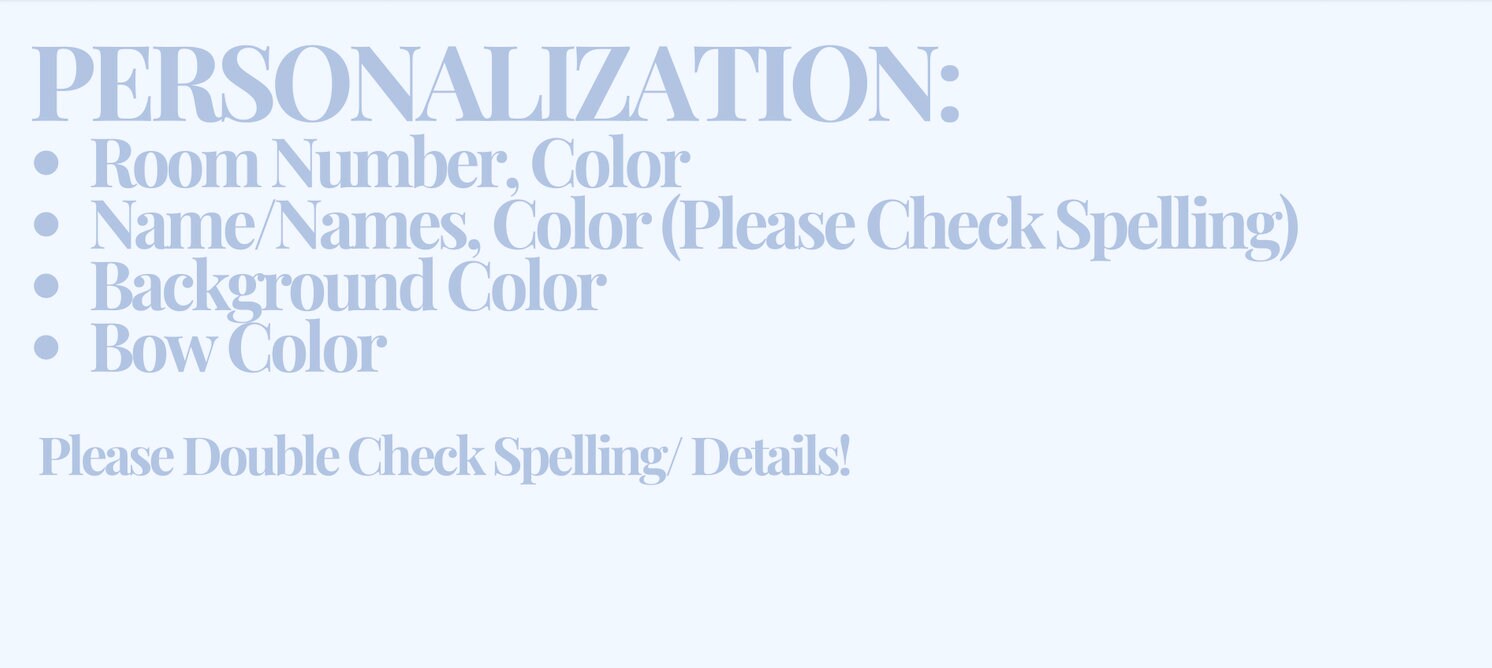 Custom Dorm Room Door Signs - Etsy