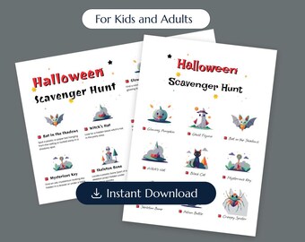 Halloween Scavenger Hunt | Family Activity, Spooky Game (printable) - Etsy
