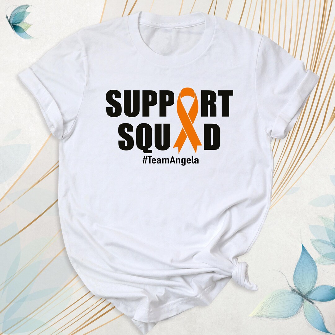Leukemia Cancer Support Squad Shirt, Personalized Cancer Survivor Team ...