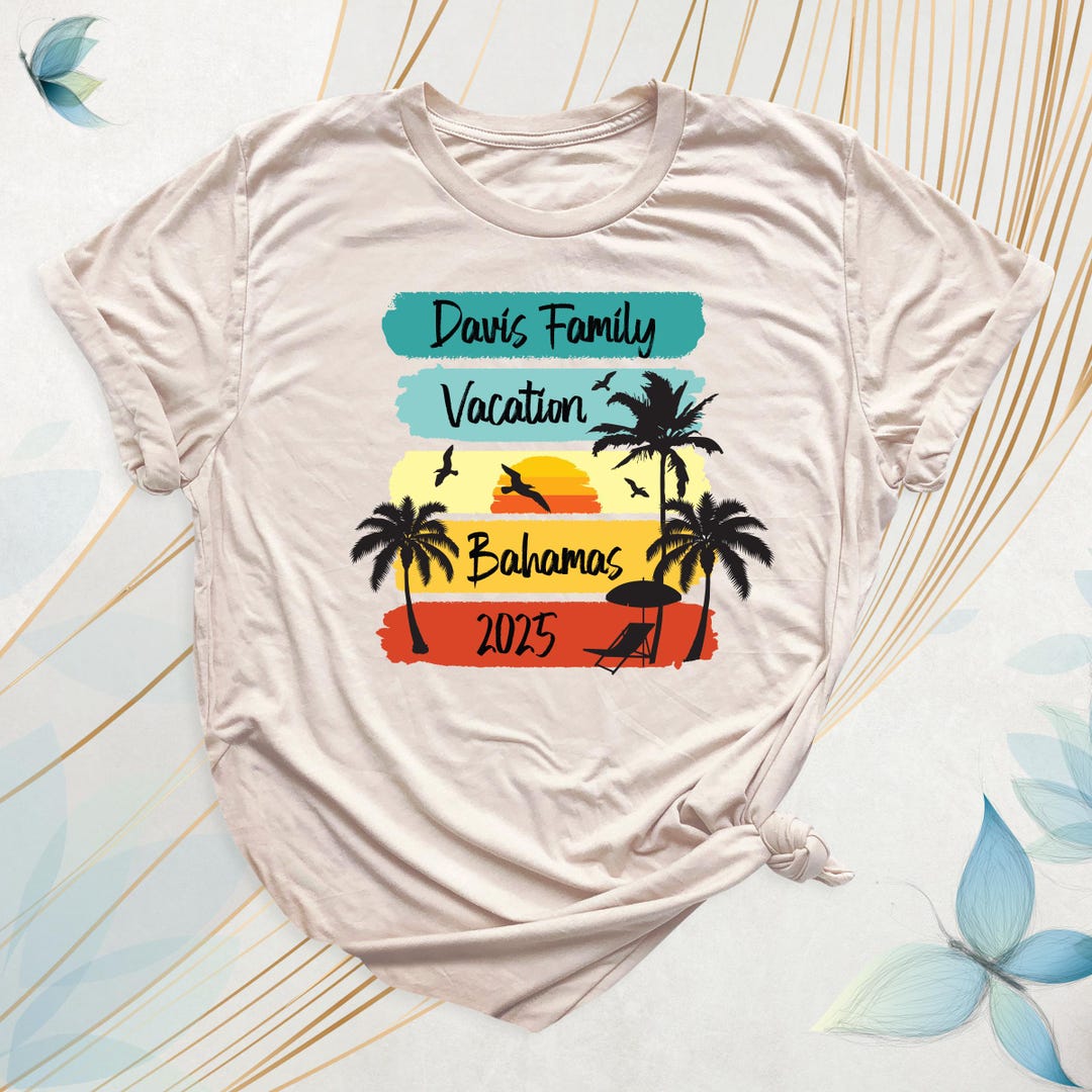 Family Summer Vacation 2025 Shirts, Custom Name and Destination Shirt ...
