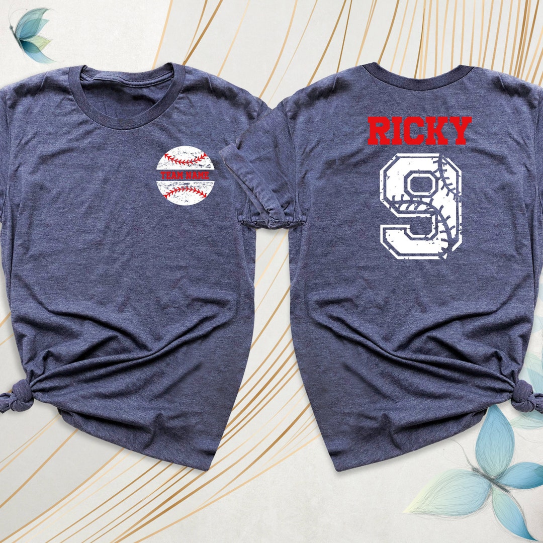 Custom Two-sided Baseball Team Shirt, Personalized Number and Name ...