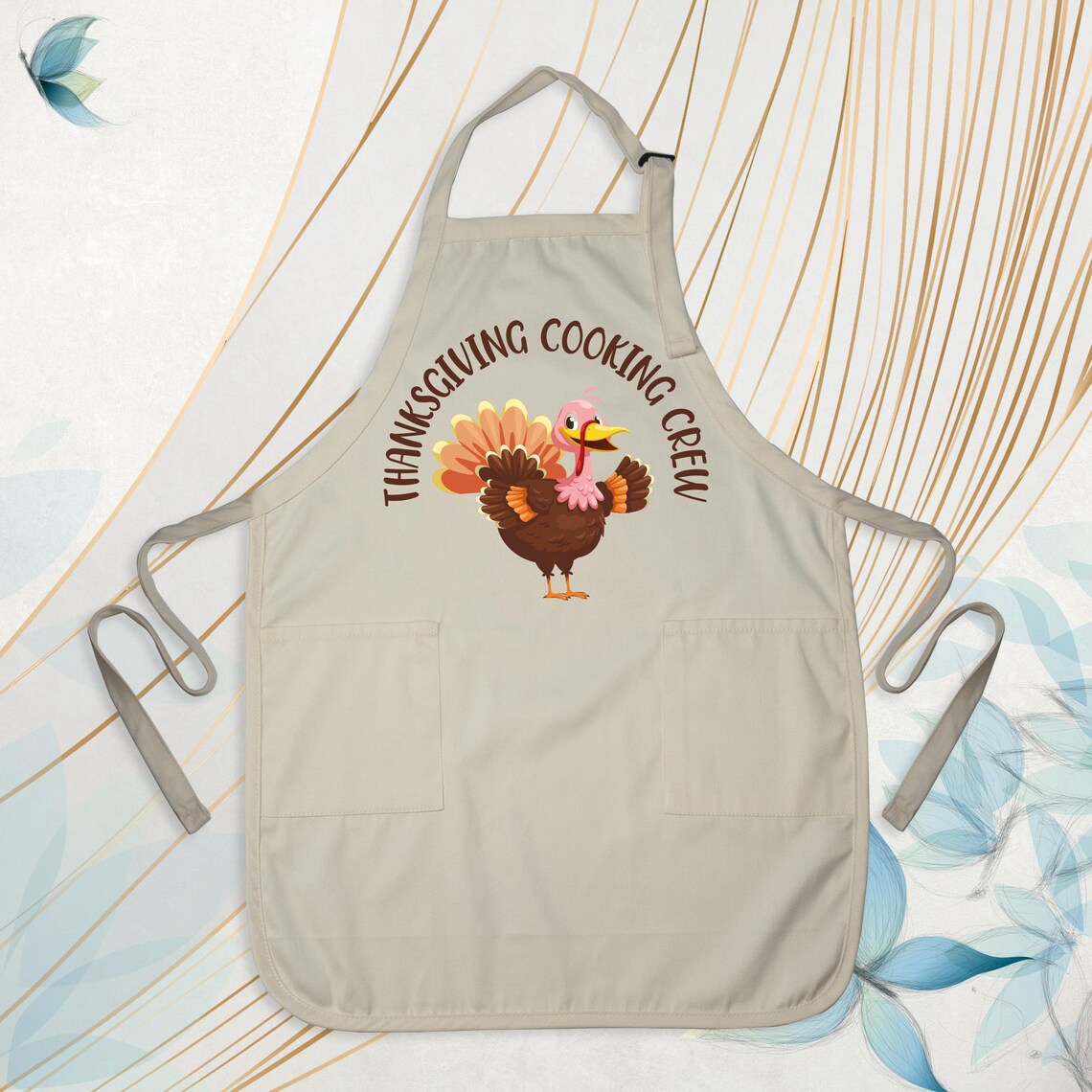 Thanksgiving Apron Fall Kitchen Apron Thanksgiving Cooking Crew Apron ...