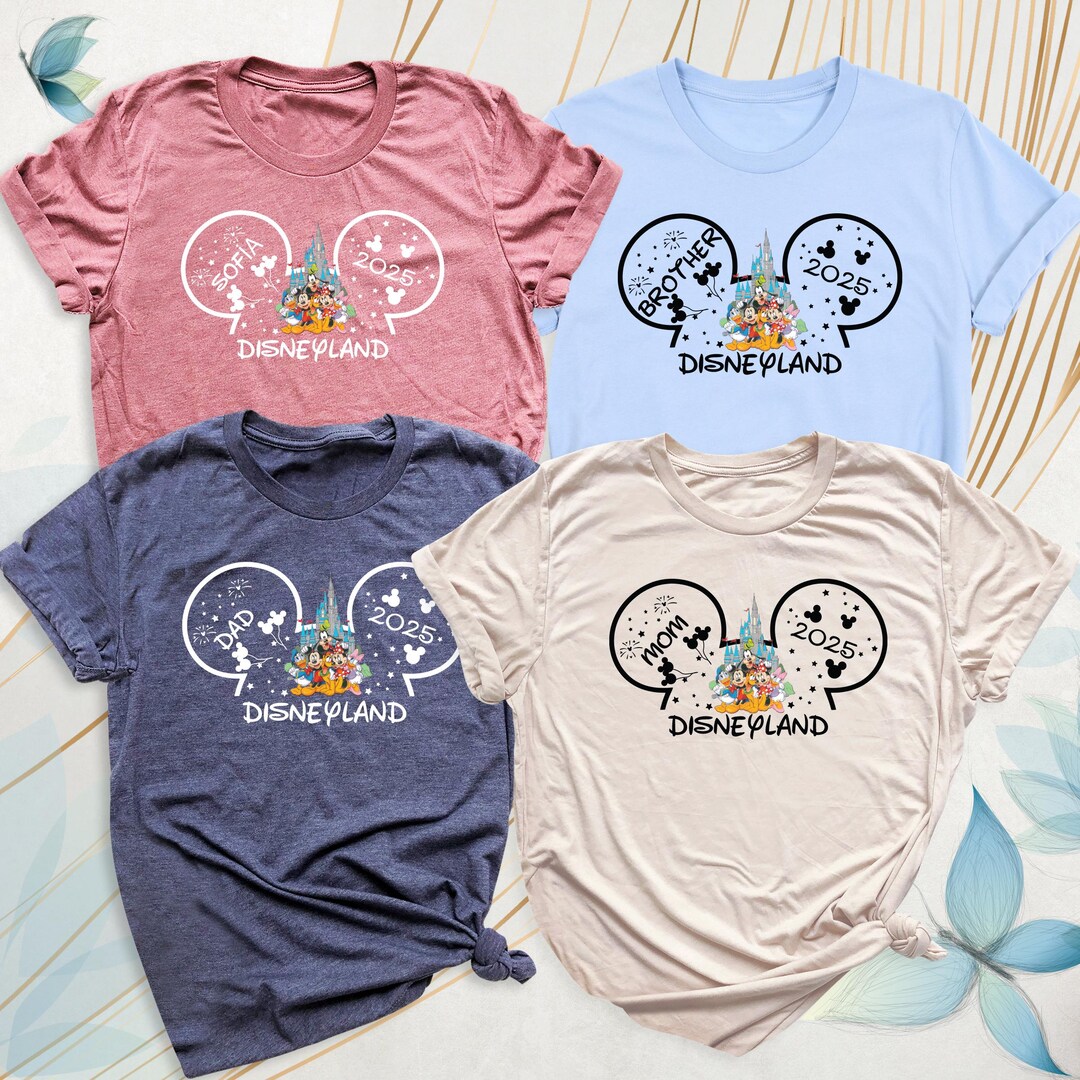 Disneyland 2026 Family Trip Shirts, Custom Disney Mom Dad Shirts,disney ...