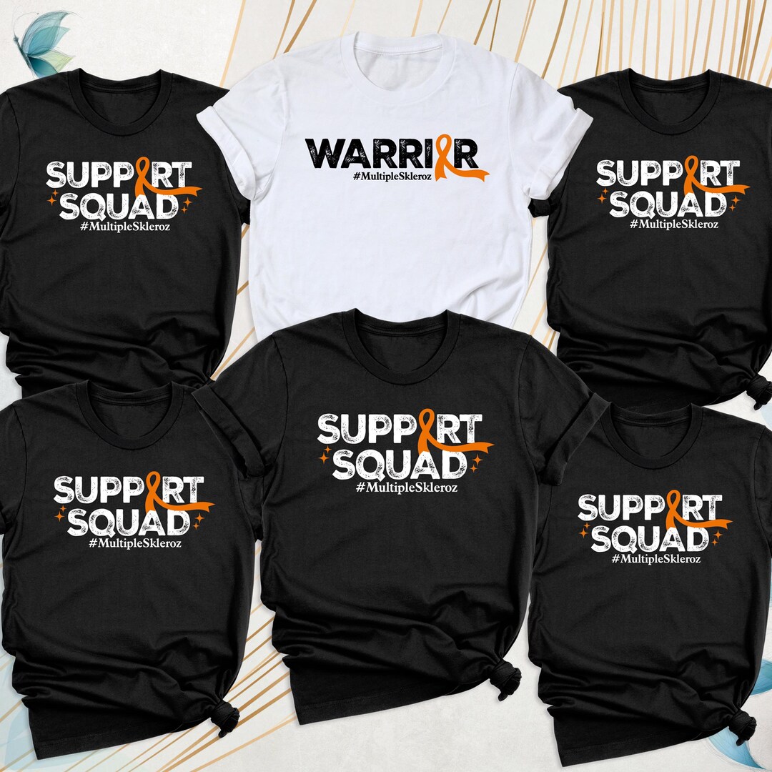 Multiple Sclerosis Support Squad Team Shirt MS Awareness Tee, Orange ...