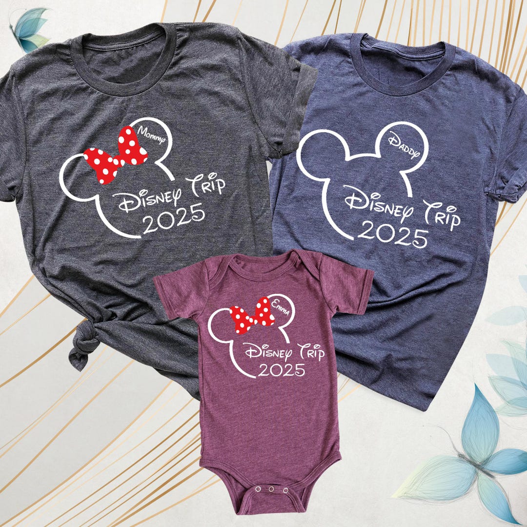 Disney 2026 Trip Shirts, Custom Disneyworld Family Vacation Tshirts ...