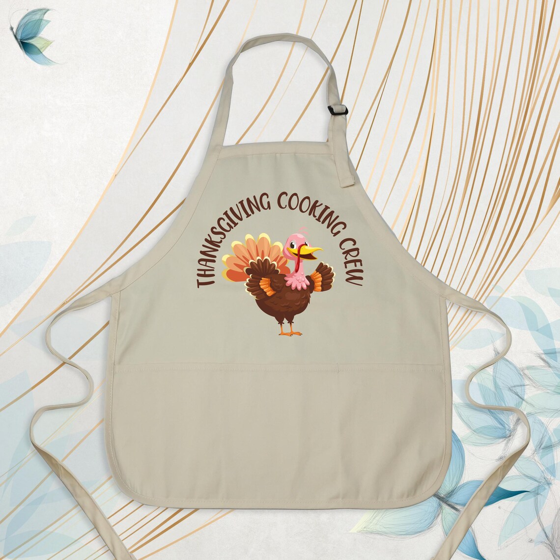 Thanksgiving Apron Fall Kitchen Apron Thanksgiving Cooking Crew Apron ...