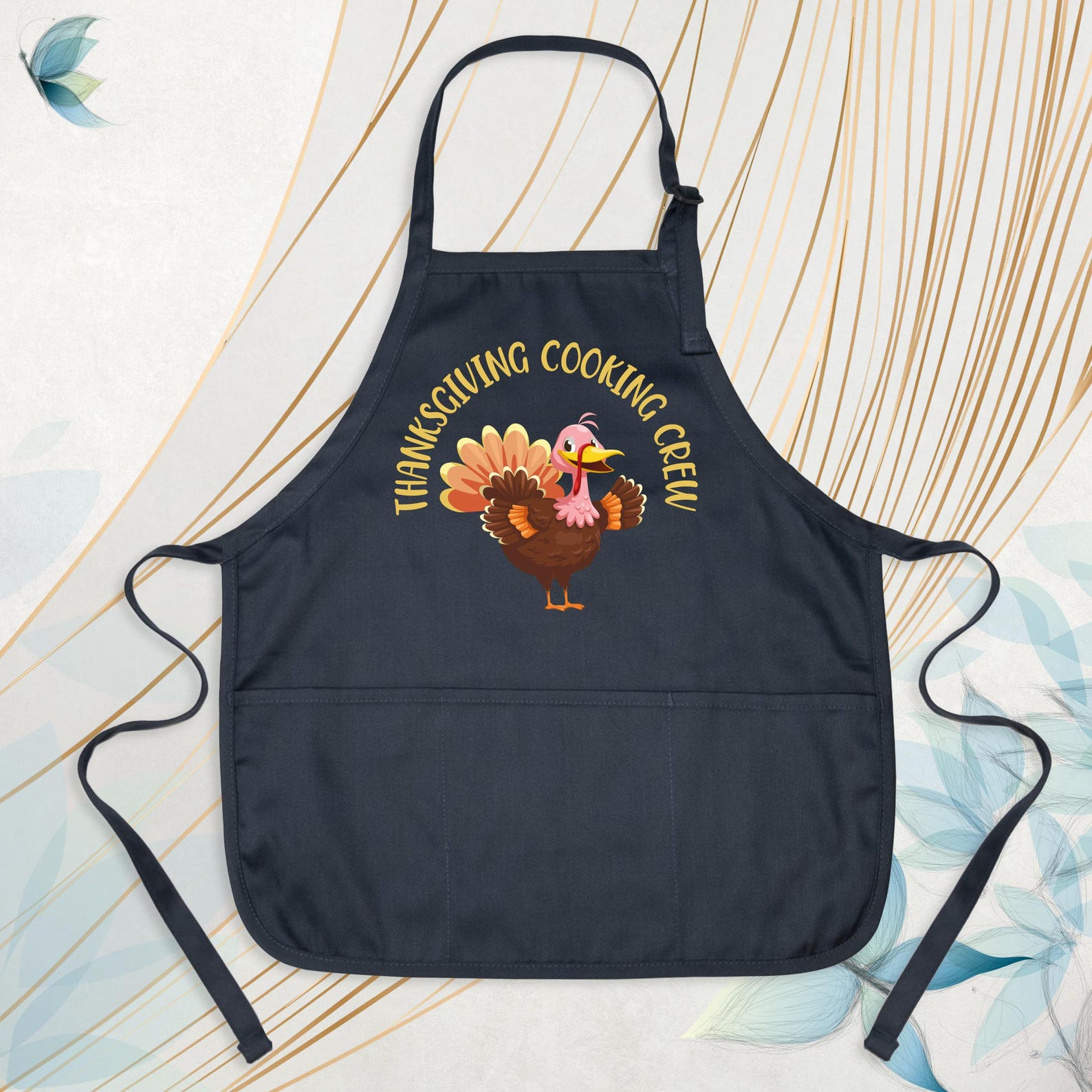 Thanksgiving Apron Fall Kitchen Apron Thanksgiving Cooking Crew Apron ...