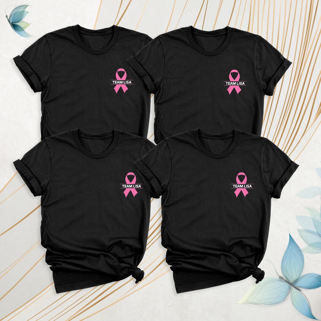 Breast Cancer Team Pocket Shirt Custom Pink Ribbon Survivor Tshirt ...