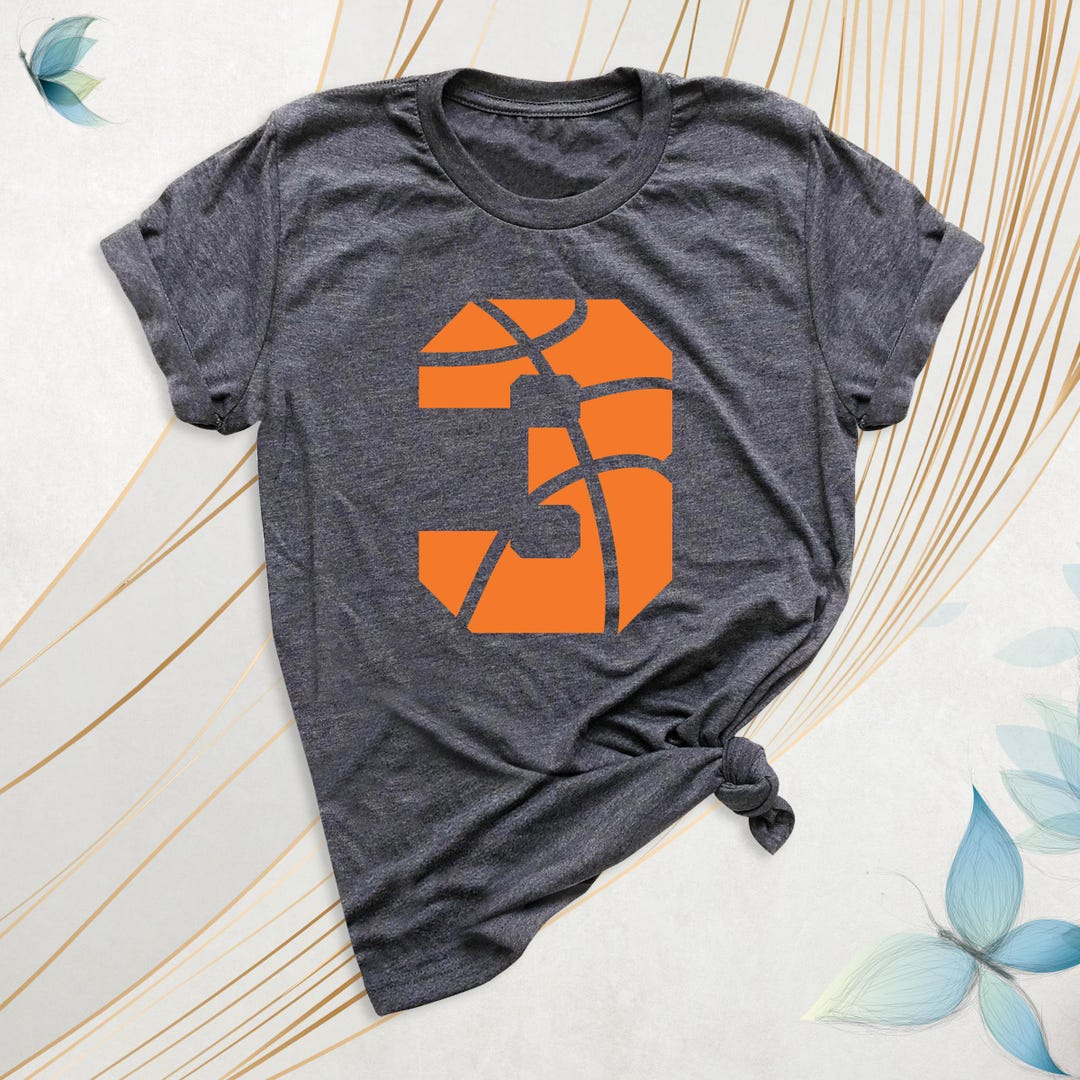 Basketball Custom Number Shirt, School Basketball Player Tshirt, Kids ...