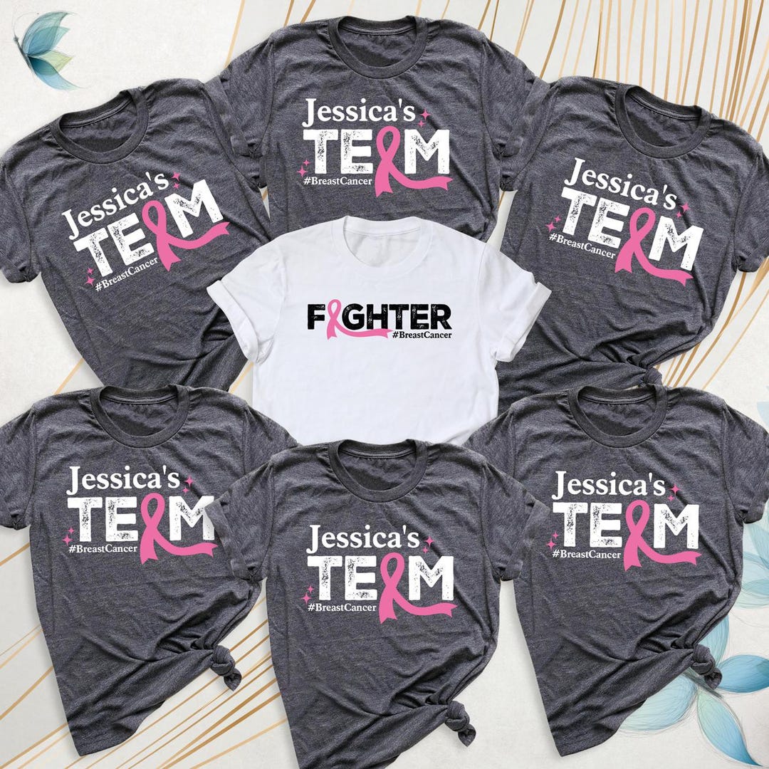 Breast Cancer Her Team Shirt, Fighter Women Cancer Tshirt, Awareness ...