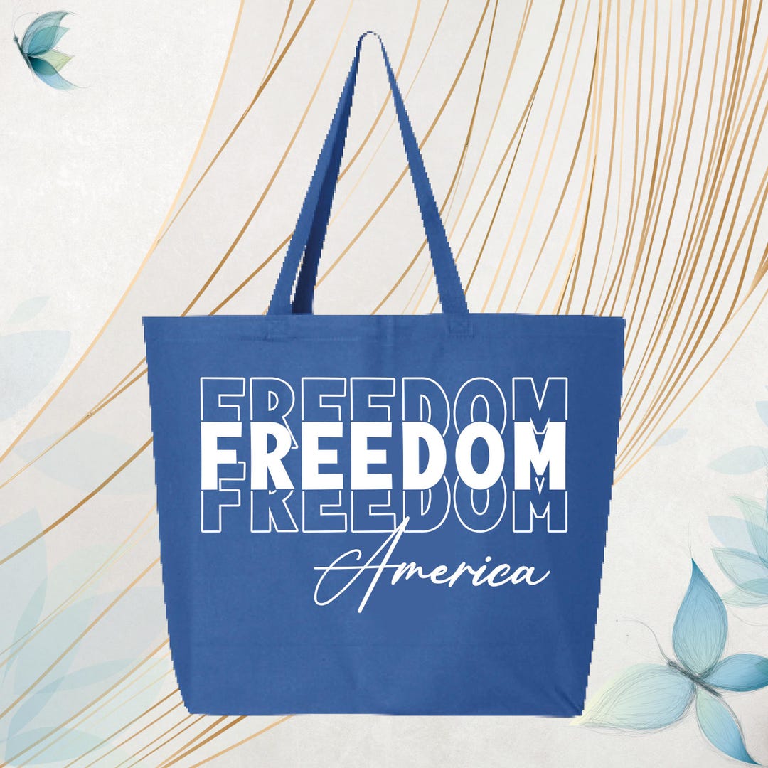 FREEDOM America Tote Bag Freedom Zippered Tote Bag Justice for Charlie ...