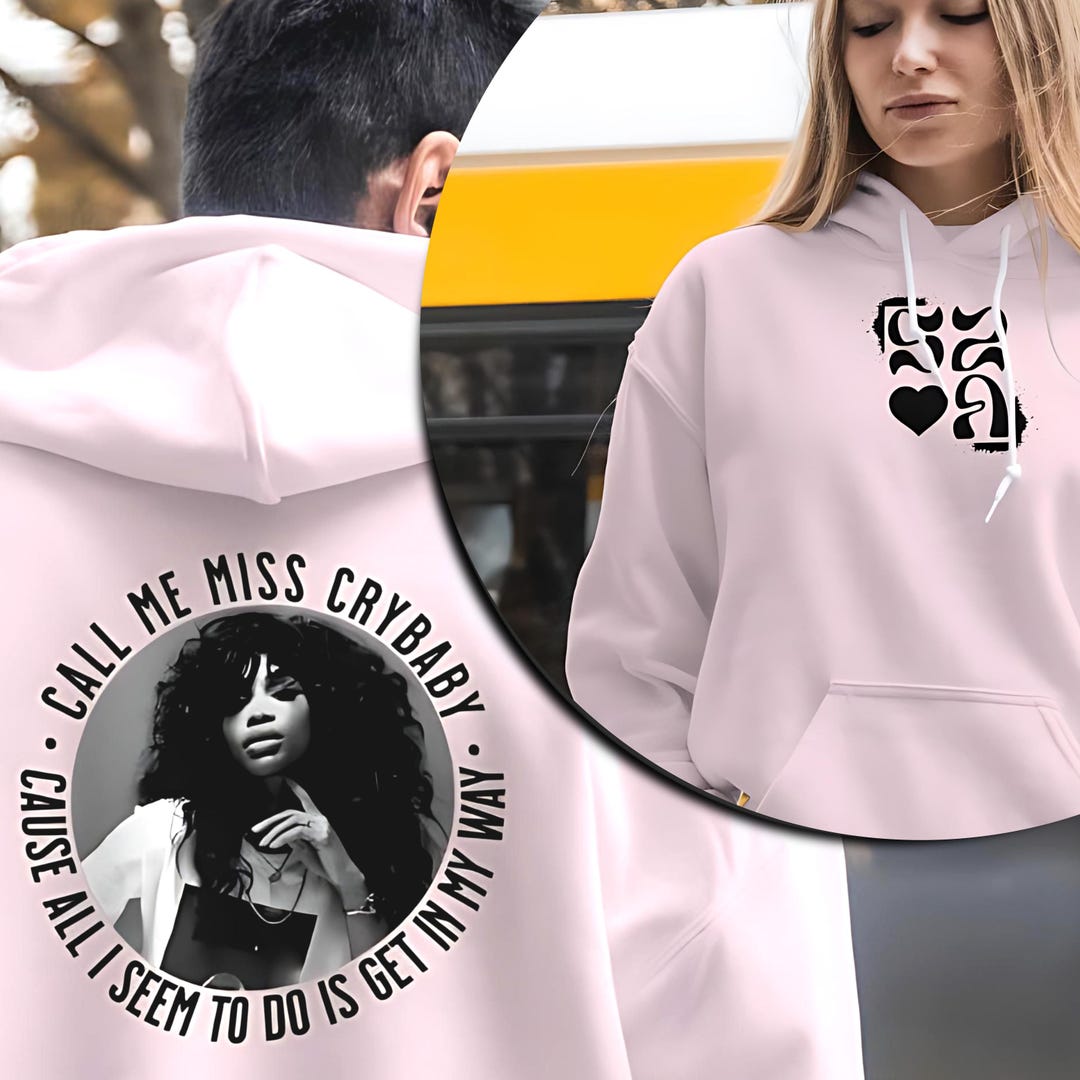 SZA Cry Baby Merch Inspired Hoodie Sweatshirt Pop Singer Tour Shirt ...