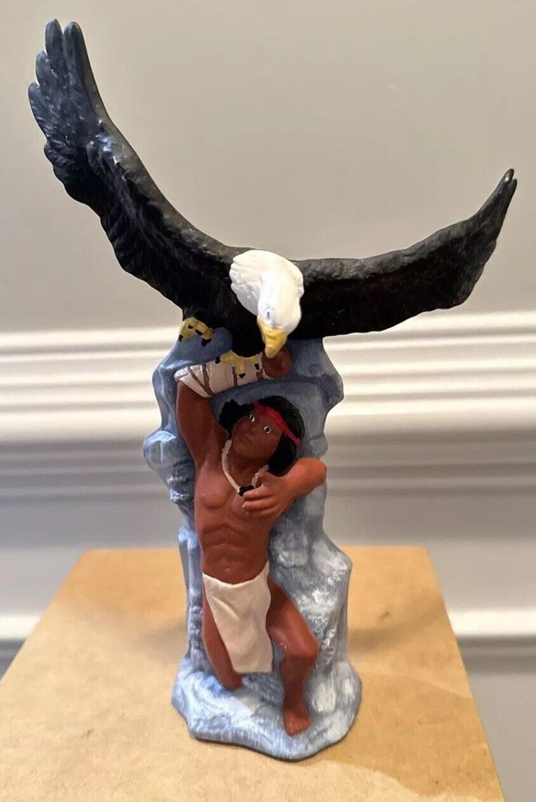 Ceramic Bisque Native American the Capture Provincial Eagle Painted ...