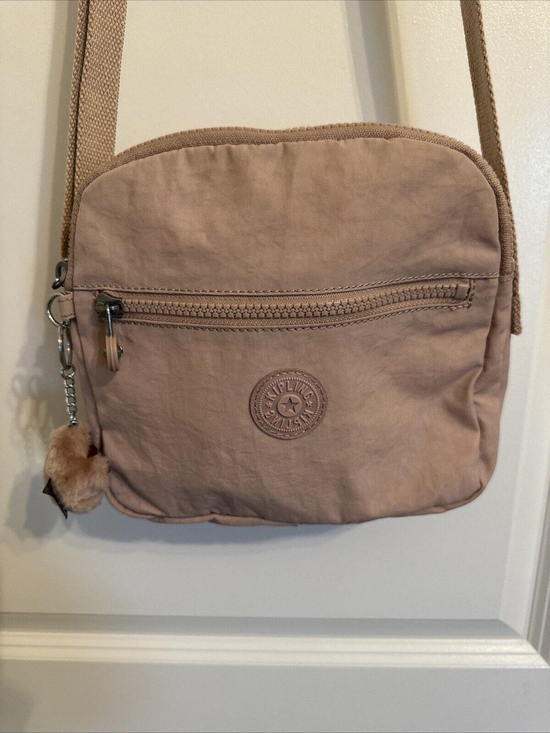 Kipling HB7328 Keefe Pink Shoulder Crossbody Bag Furry Monkey EUC ...